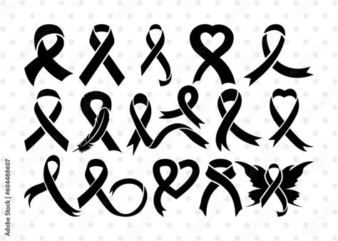 Awareness Ribbon Svg Ribbon Silhouette Feather Svg Suicide Loss Svg
