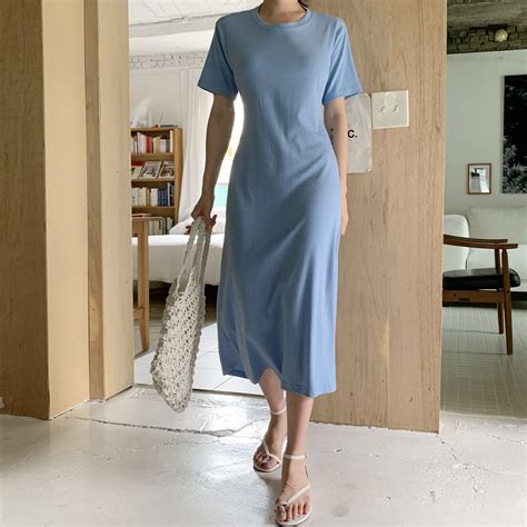 런던의옷장 여름 30대 미시 영캐주얼 휴가 데일리 휴양지룩 바캉스룩 뒤트임 등반전 반팔 롱 원피스