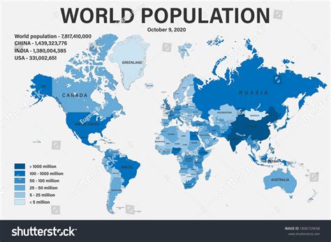 Population Density Map Of The World