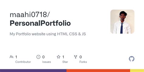 Github Maahi0718personalportfolio My Portfolio Website Using Html Css And Js