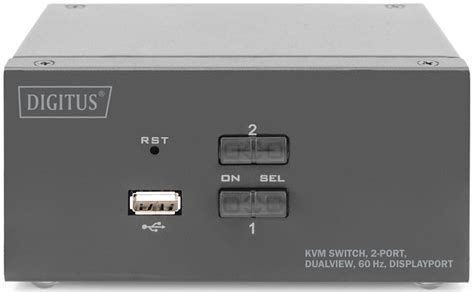 ≡ Комутатор Digitus Desktop Displayport Kvm 2 Port Dual Display 4k