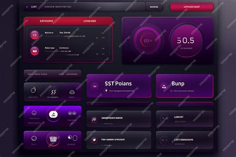 Modern Web Ui Elements Including Buttons Input Fields And Navigation Bars Premium Ai Generated