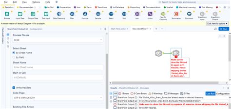 How Handle Output Tool When File Is Open Alteryx Community