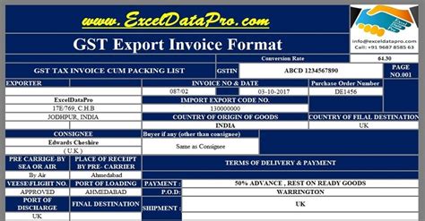 Download 10 Gst Invoice Templates In Excel Exceldatapro
