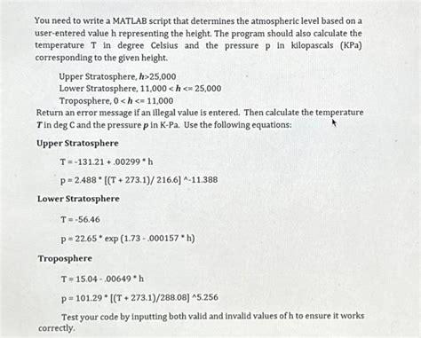 Solved You Need To Write A Matlab Script That Determines The