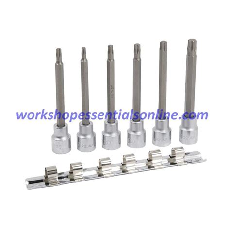 Long Torx Socket Set 3 8″ Drive T20 T45 100mm Long Signet S22976 Workshop Essentials Online