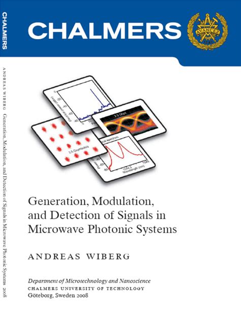 Pdf Generation Modulation And Detection Of Signals In Microwave Photonic Systems