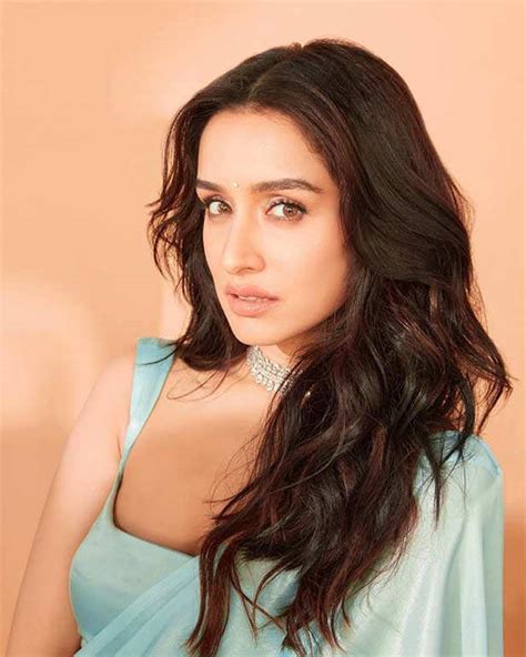 Shraddha Kapoor Raises Temperatures In A Sky Blue Saree See Pics