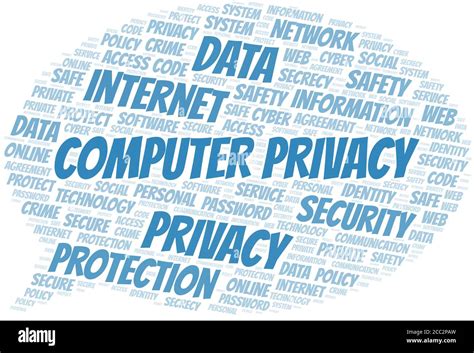 Computer Privacy Vector Word Cloud Made With The Text Only Stock Vector Image And Art Alamy