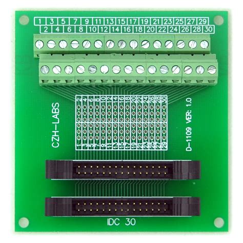 CZH LABS Dual IDC 30 Pitch 2 0mm Male Header Terminal Block Breakout Board CZH LABS D 1109 CZH