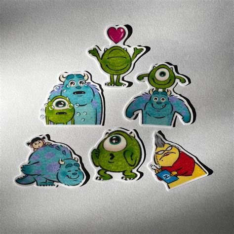 Monsters Inc Stickers Mike Wazowski Sticker Boo Sully Sticker Monster Inc Stickers Disney