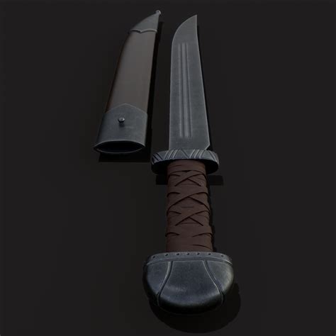 Medieval Germanic Seax Short Sword 3d Model By Get Dead Entertainment