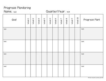 Special Education Progress Monitoring For IEP Goals EDITABLE By Learning Lab
