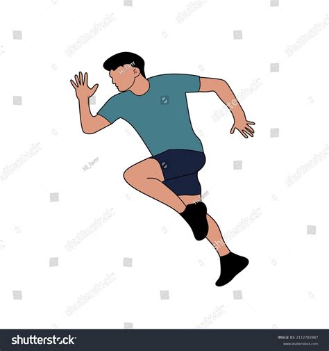 Running Man Vector Sports Material Stock Vector Royalty Free 2112782987 Shutterstock