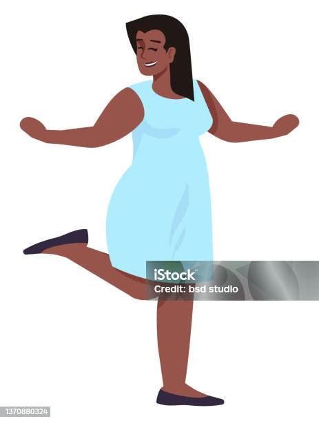 매력적인 여자 와 행복 한 미소 세미 플랫 Rgb 컬러 벡터 일러스트 다양성에 대한 스톡 벡터 아트 및 기타 이미지 다양성 인체 일러스트레이션 Istock