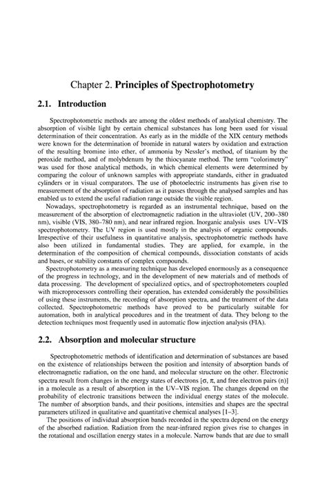Pdf Principles Of Spectrophotometry