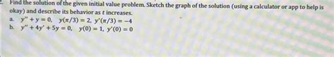 Solved Find The Solution Of The Given Initial Value Problem Chegg