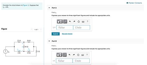 Solved A Review Constants Consider The Circuit Shown In Chegg