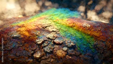 Rainbow Rust 8K Photorealistic Texture Unreal Engine 5 Detailed Volumetric Lighting Cinematic