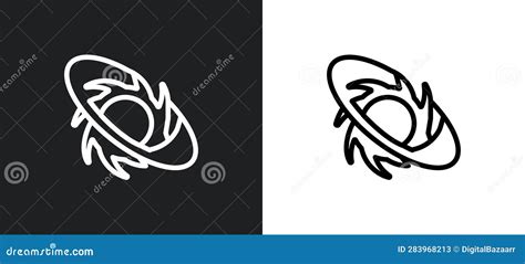 Supernova Outline Icon In White And Black Colors Supernova Flat Vector Icon From Astronomy