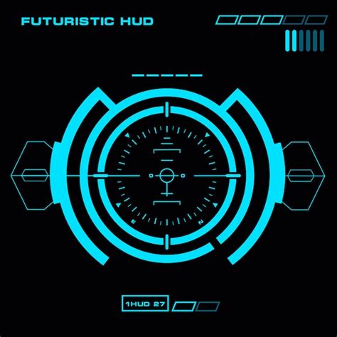 Premium Vector Futuristic Blue Virtual Graphic Touch User Interface