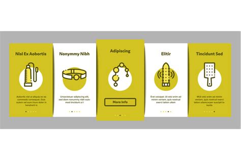 Intim Shop Sex Toys Onboarding Elements Icons Set Vector By Pikepicture