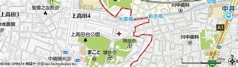 東京都中野区上高田4丁目19の地図 住所一覧検索｜地図マピオン