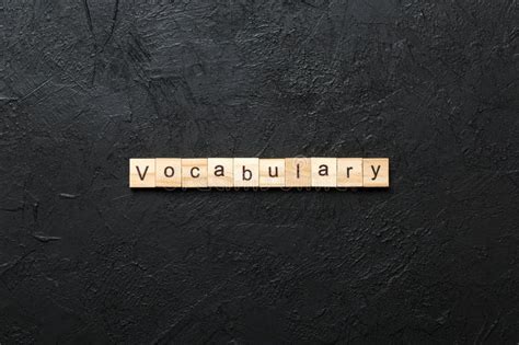 Vocabulary Word Written On Wood Block Vocabulary Text On Table Concept Stock Image Image Of