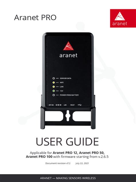 Aranet Pro User Guide Eu Web Pdf Ip Address Computer Network