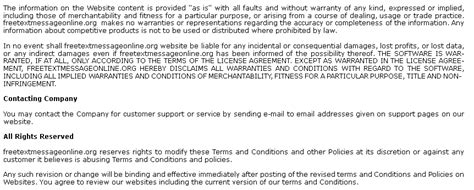 Terms And Conditions About Freetextmessageonline Org Software Send Messages