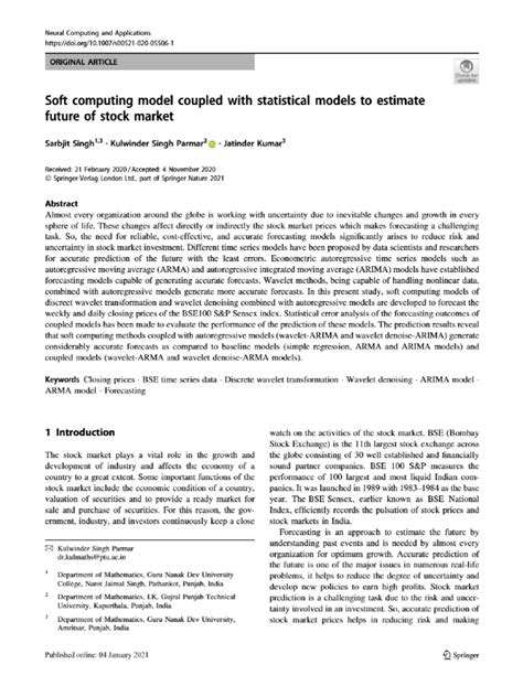 soft computing model coupled with statistical models to estimate future