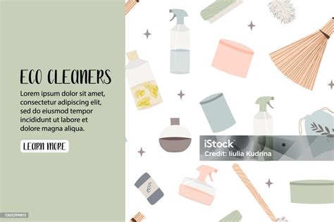 천연 가정용 세제 소다 식초 레몬 세탁 비누 친환경 세제 화학 물질이 없습니다 제로 폐기물 라이프 스타일 녹색 홈 개념 벡터 플랫 만화 일러스트레이션 방문 페이지 배너 가사