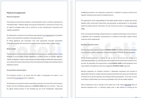 Safety Statement Template Download Safeti