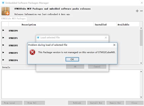 Stm32cube Can Not Install Stm32cubef3 Package From Stmicroelectronics Community