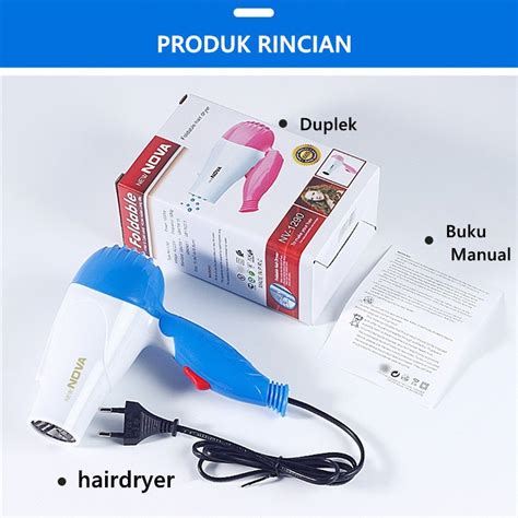 Hair Dryer Murah Pengering Rambut Low Watt Hairdryer Lipat Portable