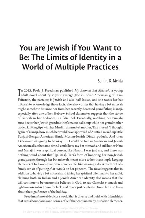 Pdf You Are Jewish If You Want To Be The Limits Of Identity In A