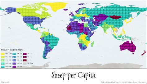 Sheep Population Of The World Number Of Sheep Per Maps On The Web