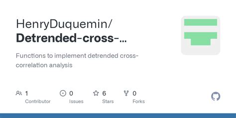 Github Henryduquemindetrended Cross Correlation Analysis Dcca Functions To Implement