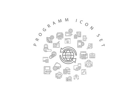 Premium Vector Program Icon Set Design