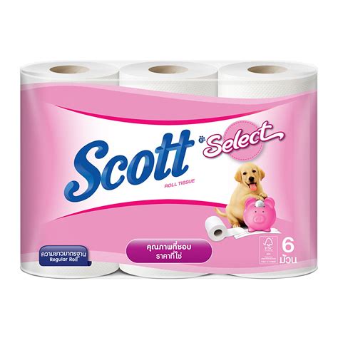 สก๊อตต์ ซีเลคท์ กระดาษชำระ ความยาวมาตรฐาน 6 ม้วน Big C Online