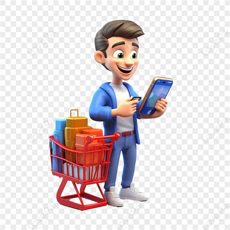 3d 캐릭터 모델링 디지털 마케팅 모바일 온라인 Shoping 일러스트레이션콘텐츠미디어 Png 일러스트 무료 다운로드