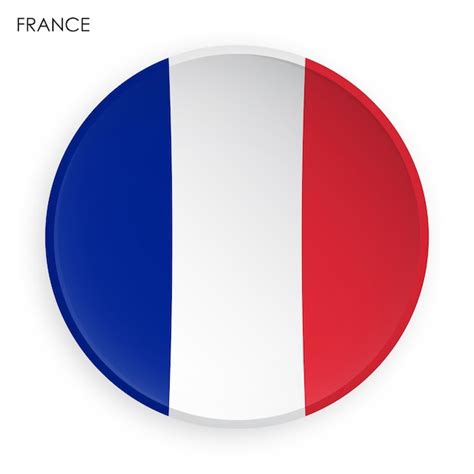 Premium Vector France Flag Icon In Modern Neomorphism Style Button