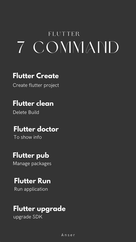 🐢 Flutter Commands 🐢 Start Your Development Journey With Flutter