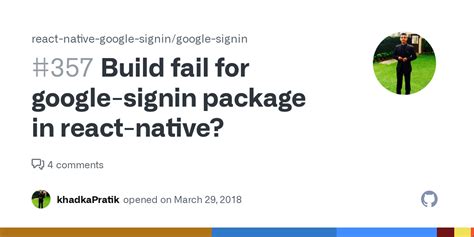 Build Fail For Google Signin Package In React Native Issue React Native Google Signin
