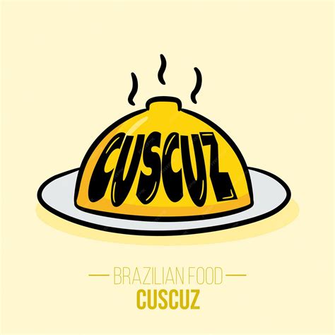 Cuscuz Cuscus Coscos Cuscús Comida Brasileña Comida Nordeste Vector