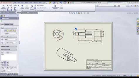 วิธีเปลียนสีเส้นบอกขนาดในแบบ Solidwork Youtube