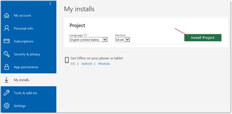 How To Install Microsoft Project From O365 Portal By Integent