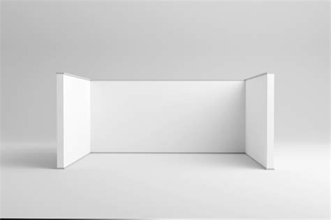 흰 벽이 있는 빈 전시대 트레이딩 룸 프레젠테이션 컨퍼런스 홀 3d 렌더링 박람회에 대한 스톡 사진 및 기타 이미지 박람회 제어판 0명 Istock