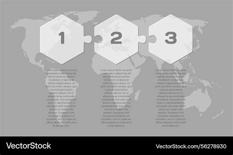 Puzzle Diagram Infographic Process On Steps Vector Image