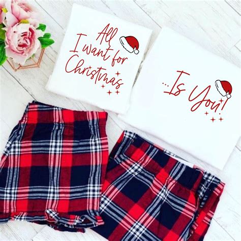 Couples Christmas Pyjamas Christmas Pajamas Personalised Pyjamas Mr